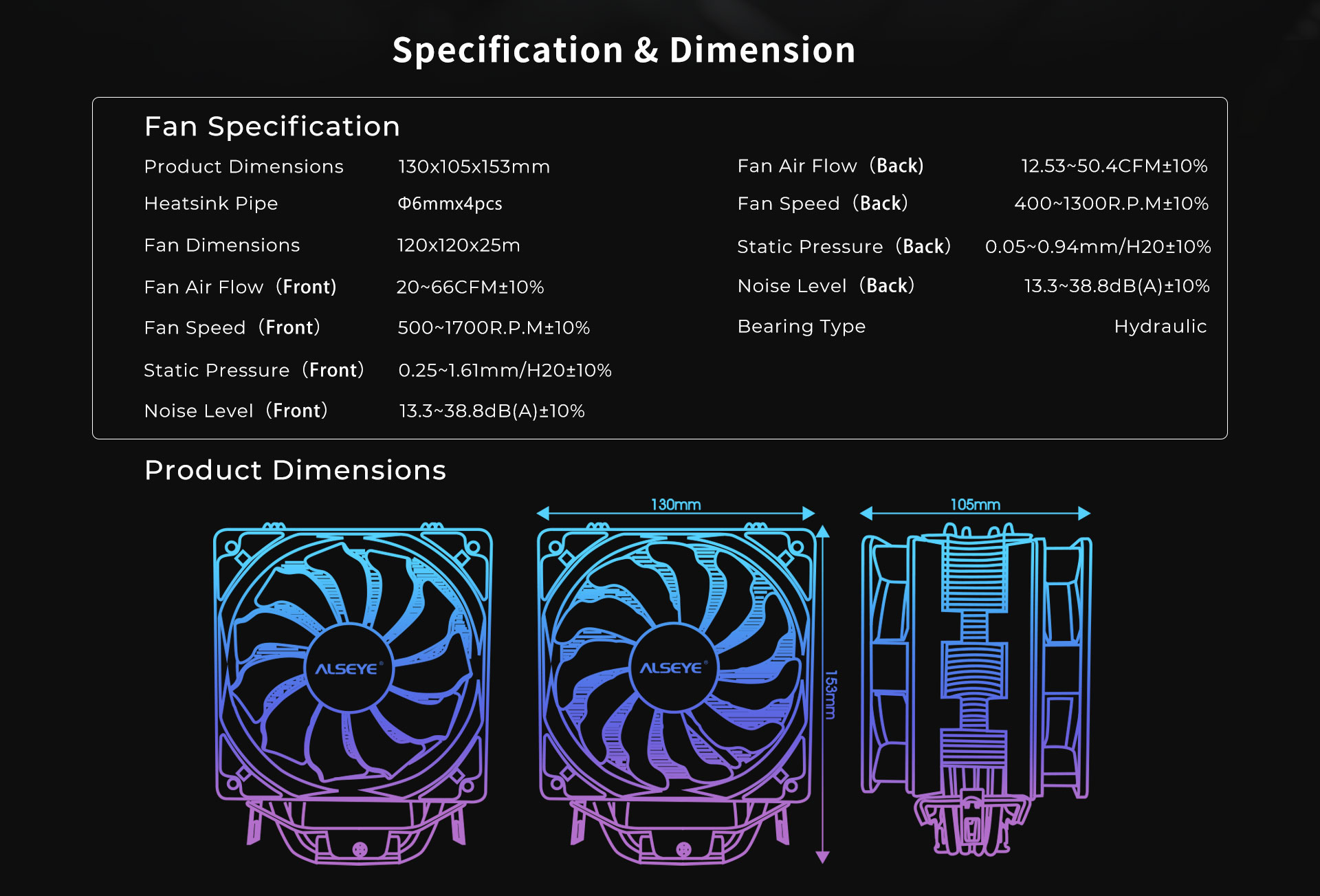Alseye Silicone S120D - Black | Air CPU Cooler | Price in Pakistan